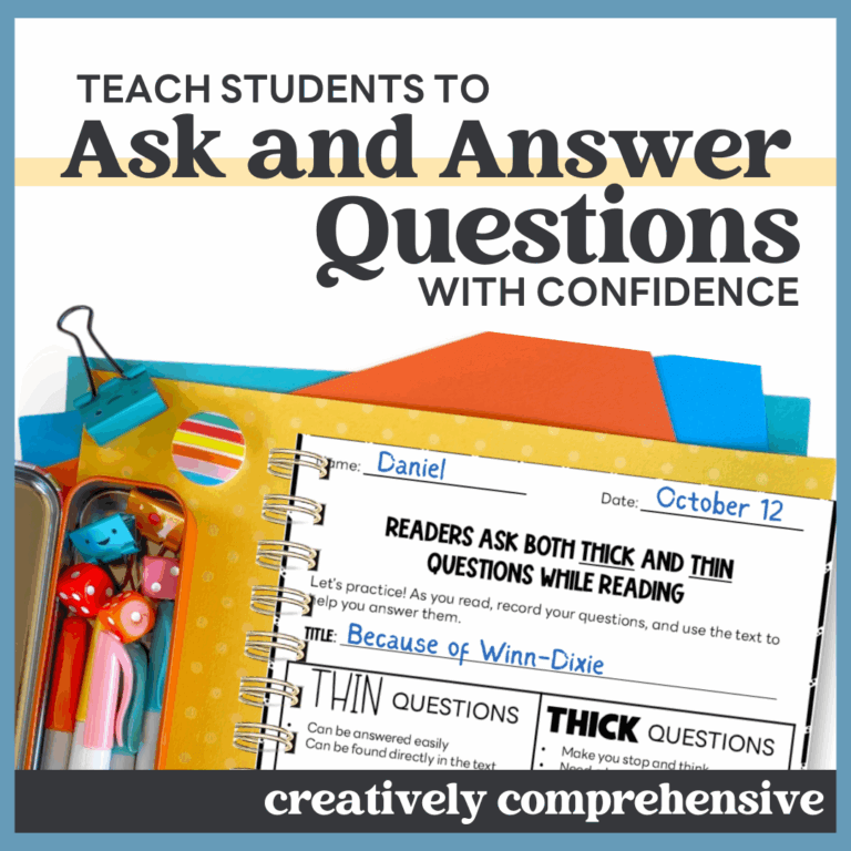 RL.3.1 Made Simple: Teach Ask and Answer Questions with Text Evidence
