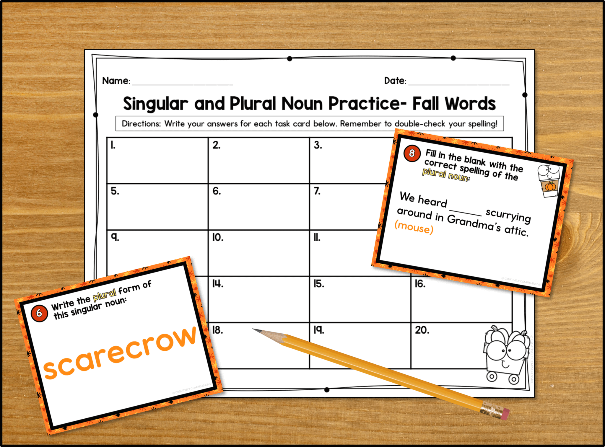 Add Seasonal Fun to Make Singular and Plural Nouns Practice Engaging