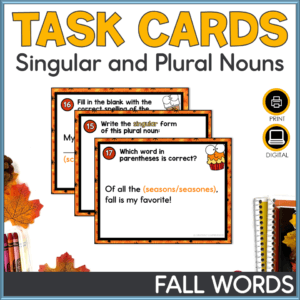 Add Seasonal Fun to Make Singular and Plural Nouns Practice Engaging