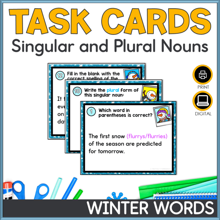 Add Seasonal Fun to Make Singular and Plural Nouns Practice Engaging