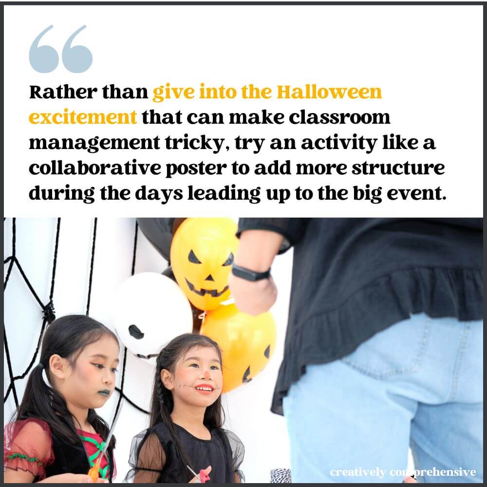 A Fun Halloween Collaborative Poster for Upper Elementary